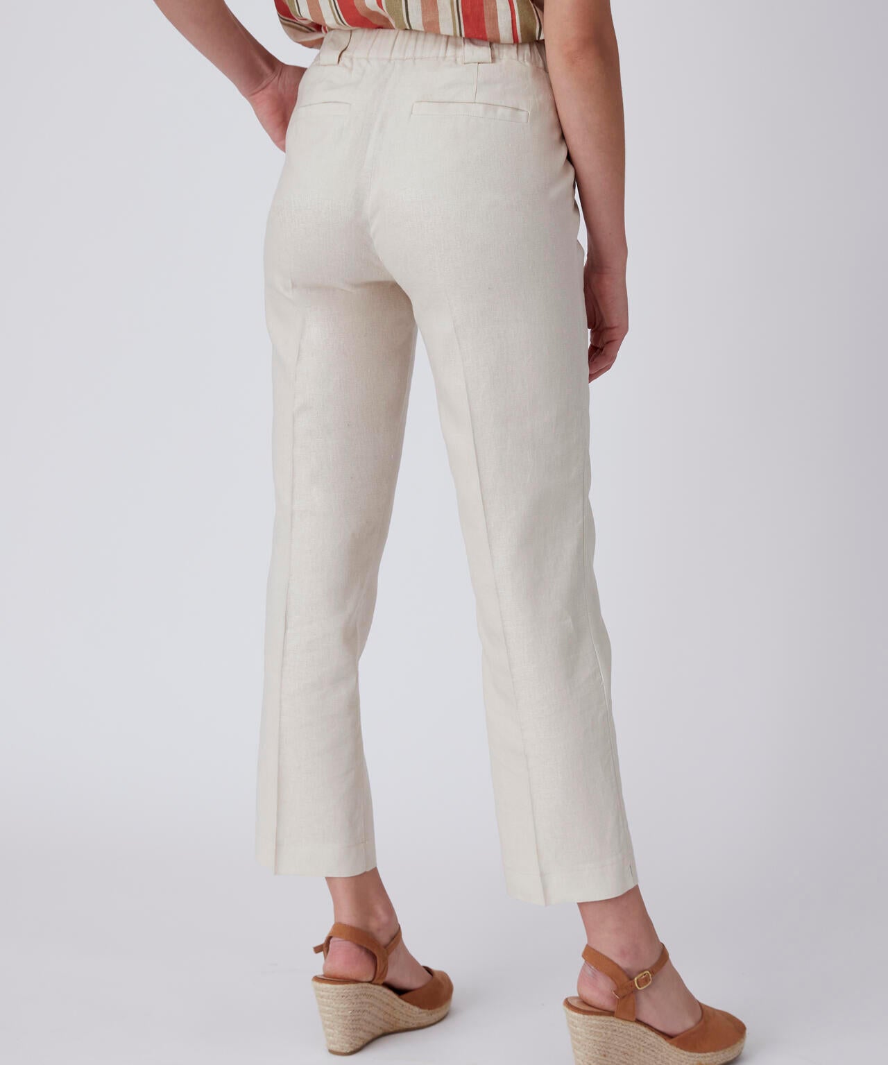 Pantalon 7/8ème *mélange lin - Pantalons - Damart Luxembourg