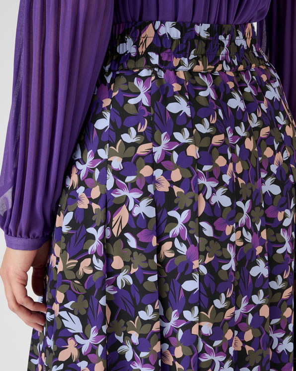 Jupe voile fluide fleuri - Jupes - Damart Luxembourg