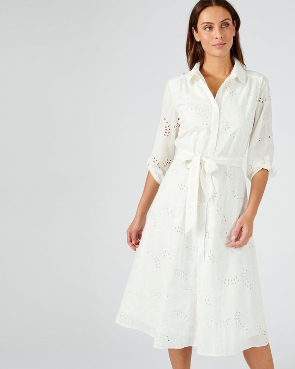 Robe broderie anglaise pur coton - Robes - Damart Luxembourg
